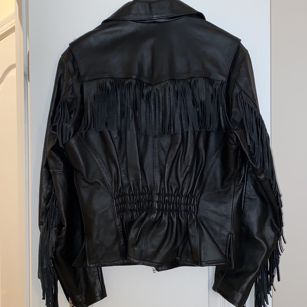 Authentic Harley Davidson Fringe Leather Jacket Size M - Gem